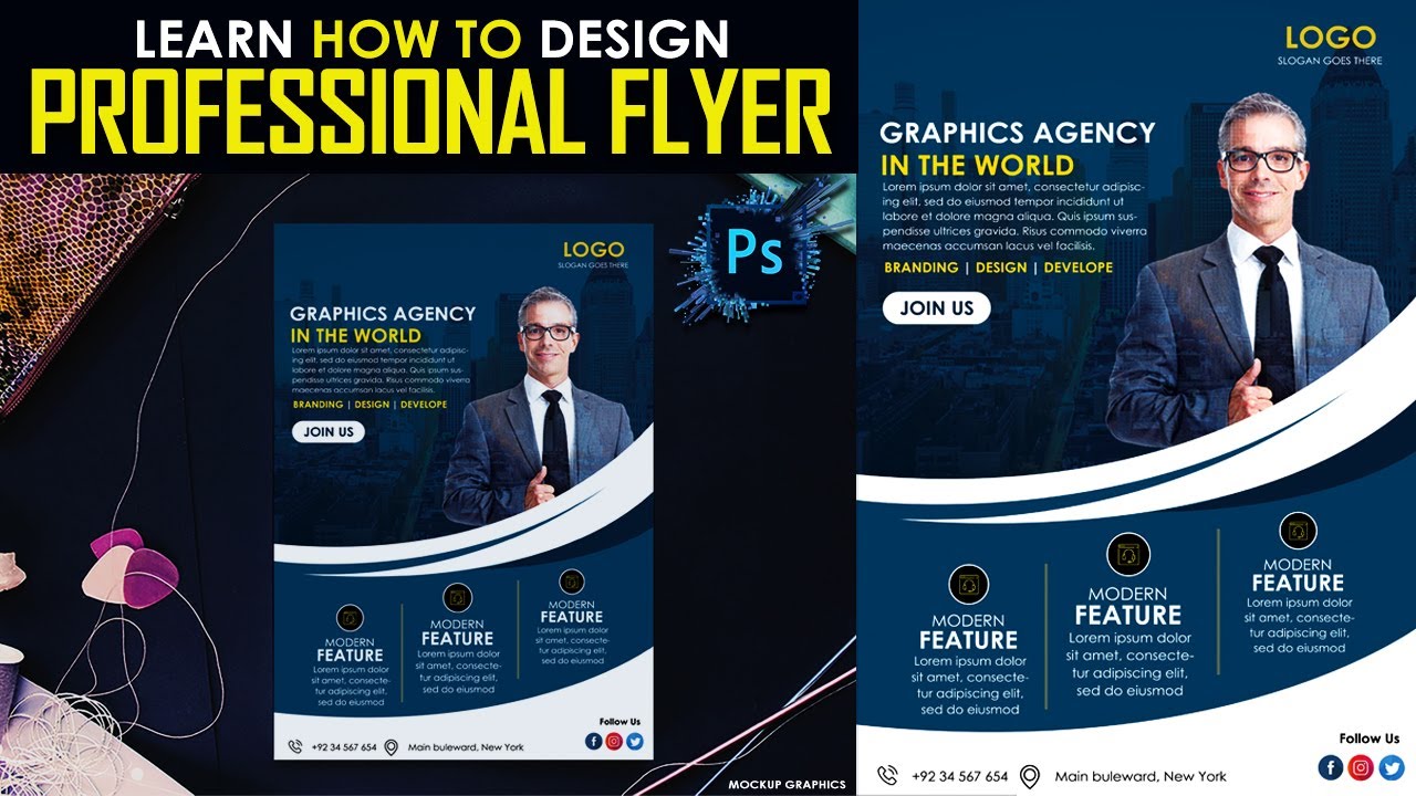 How To Create Professional Flyer - Photoshop Tutorial - YouTube