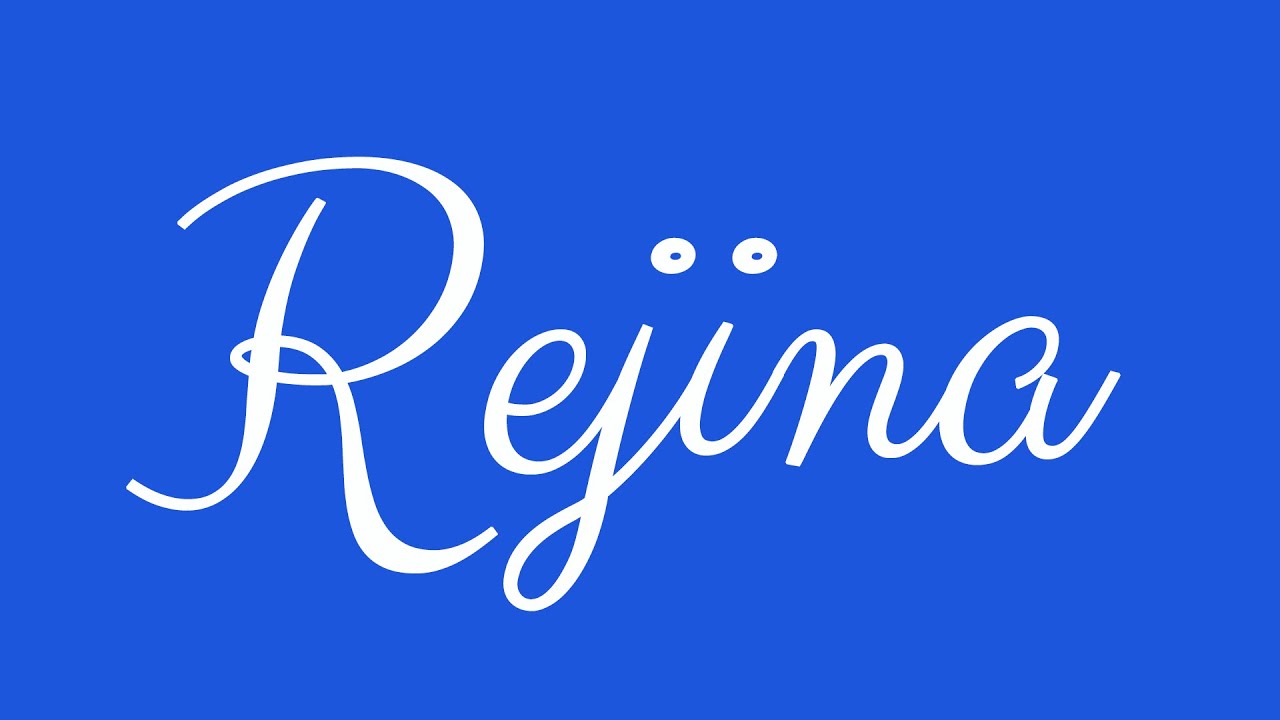 Learn how to Sign the Name Rejina Stylishly in Cursive Writing - YouTube
