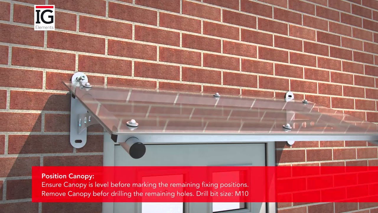 How to install a contemporary GRP Door Canopy - IG Elements - YouTube