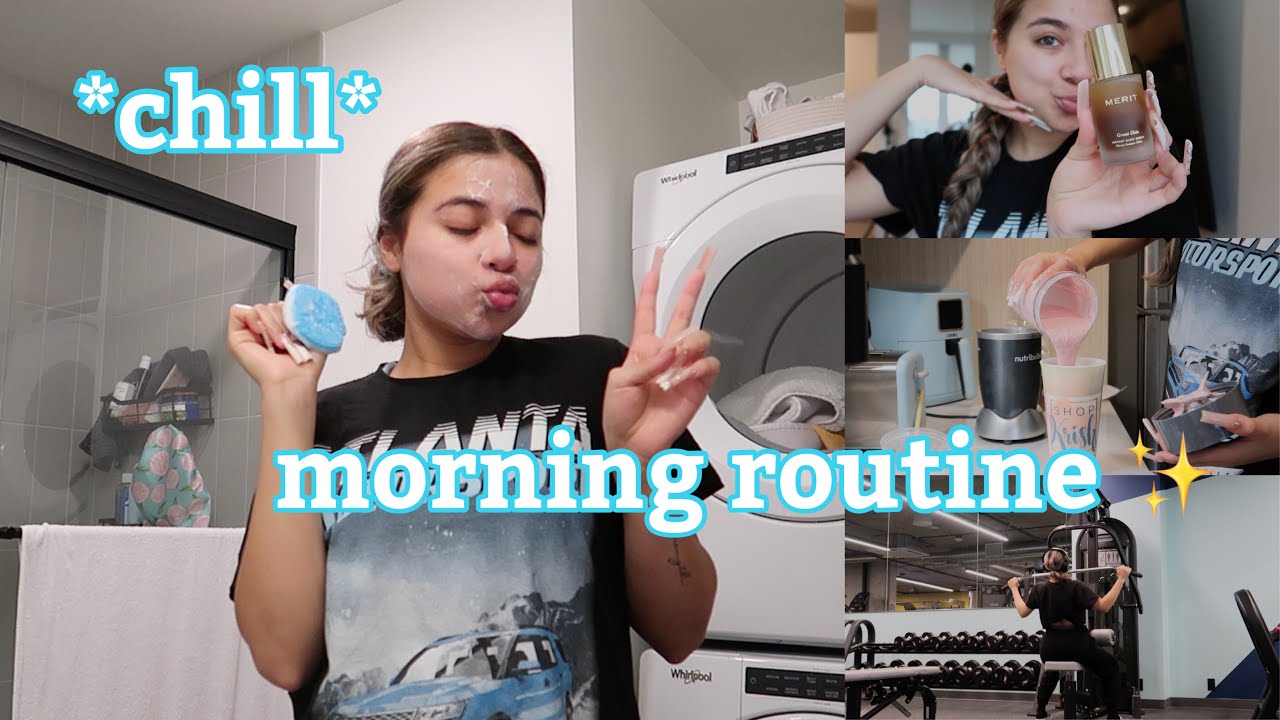 my *chill* morning routine: work, gym, and vibes - YouTube