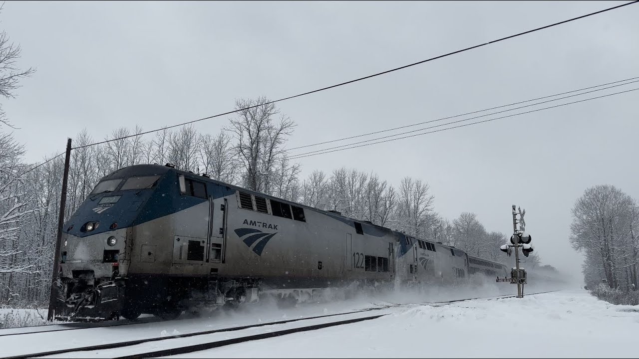 The Wonderful Lake Shore Limited (Amtrak 48) in Central NY after a Nor ...