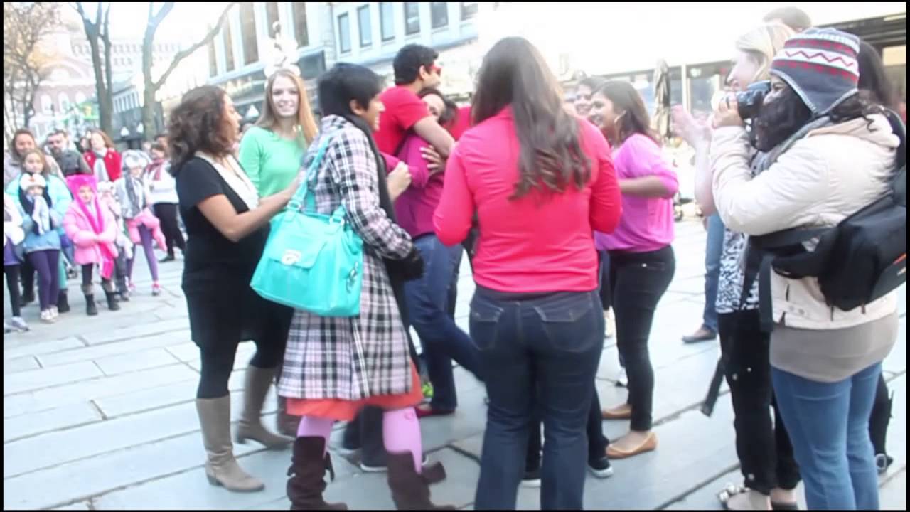 Ricky & Angel - Boston flashmob proposal - YouTube