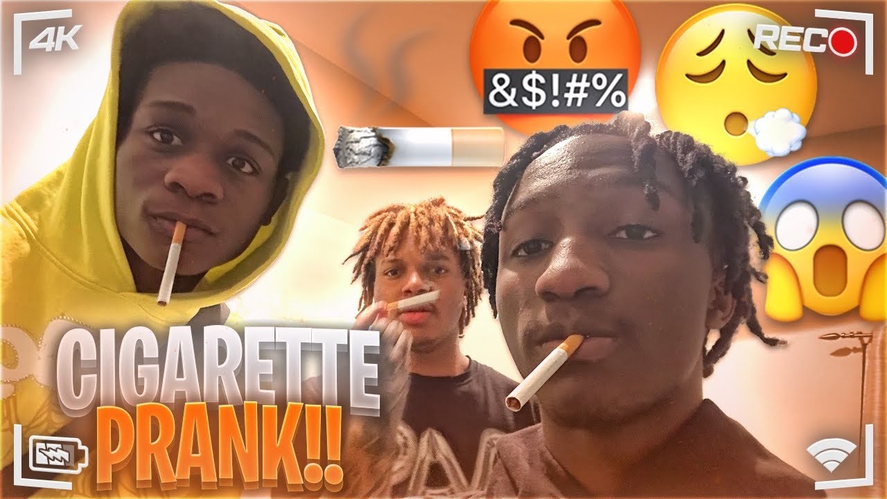 Cigarette prank on BRIL, LEEK, BROCK & NAZ - YouTube