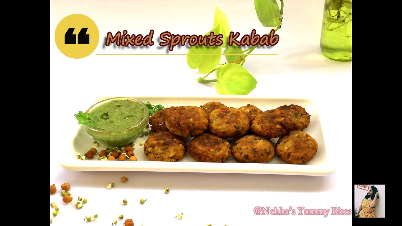 Mixed sprouts kabab | Sprouts Cutlets | Healthy Kababs - YouTube