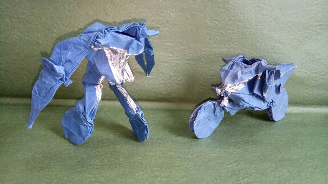 Origami creative : Transfomer - motorbike - YouTube