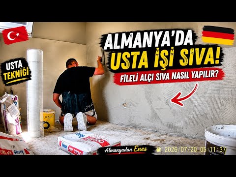  “ALMANYA’DA USTA İŞİ SIVA!” Fileli Alçı Sıva Nasıl Yapılır?