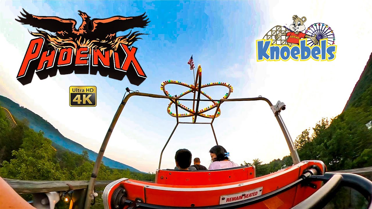 Phoenix Roller Coaster On Ride 3rd Row From Back 4K POV Knoebels ...