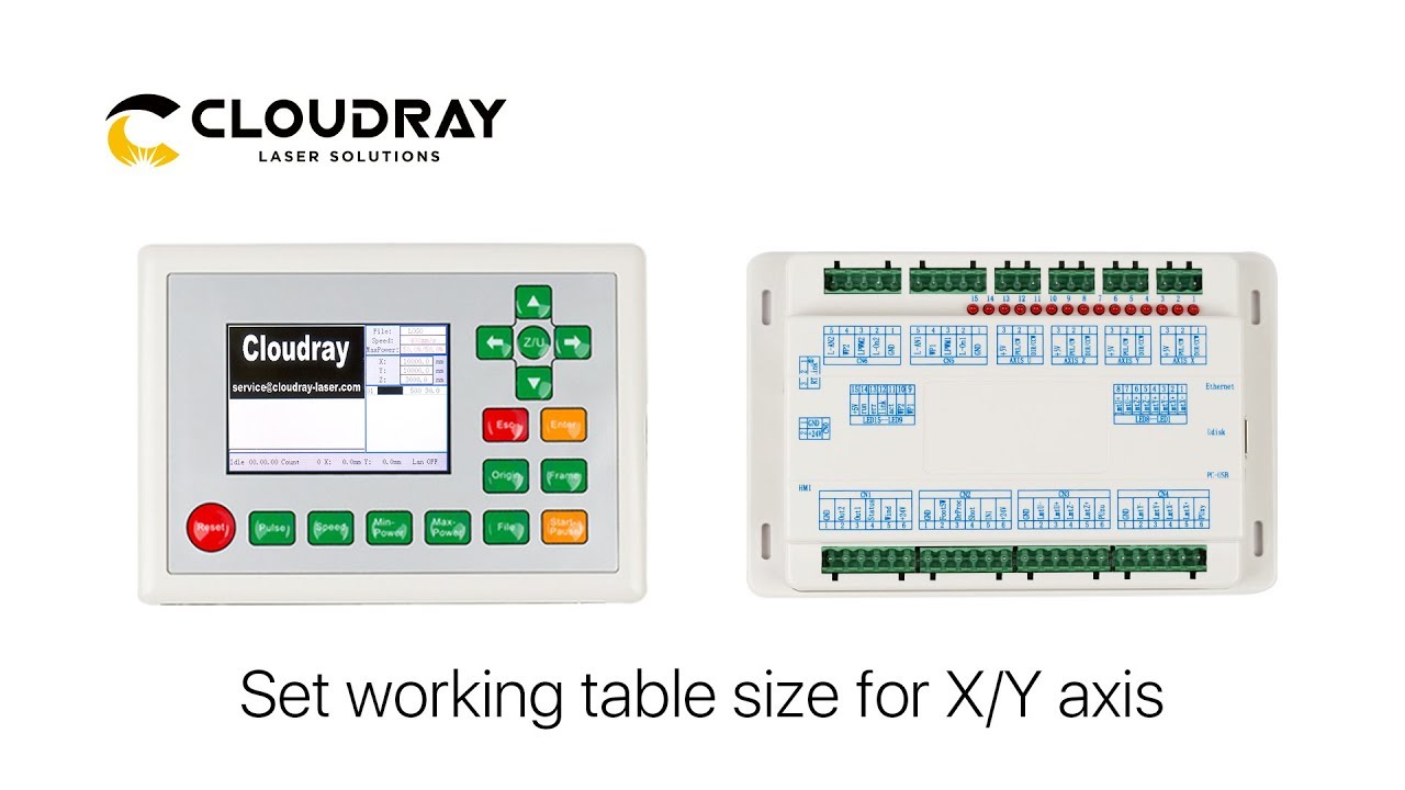 RDWorks V8: How to Set Working Table Size - YouTube