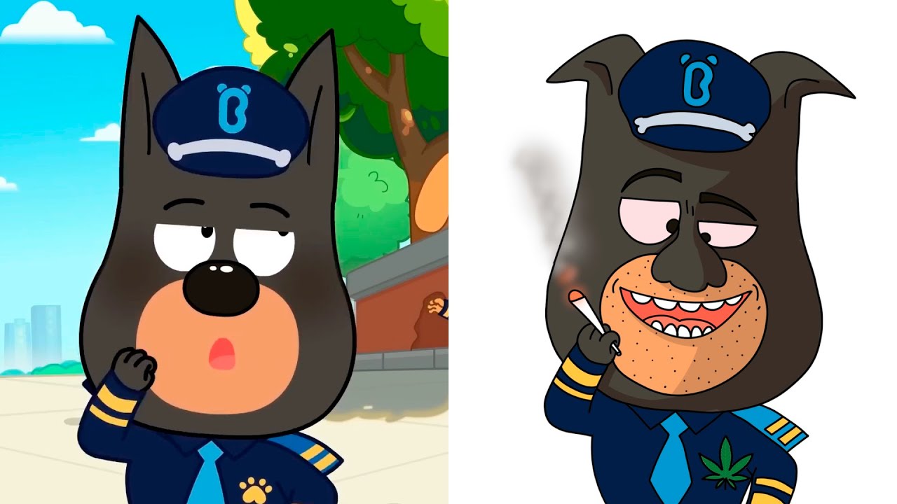 Sheriff Labrador - Police Takes Care of A Baby | Drawing Meme | Part 2 ...