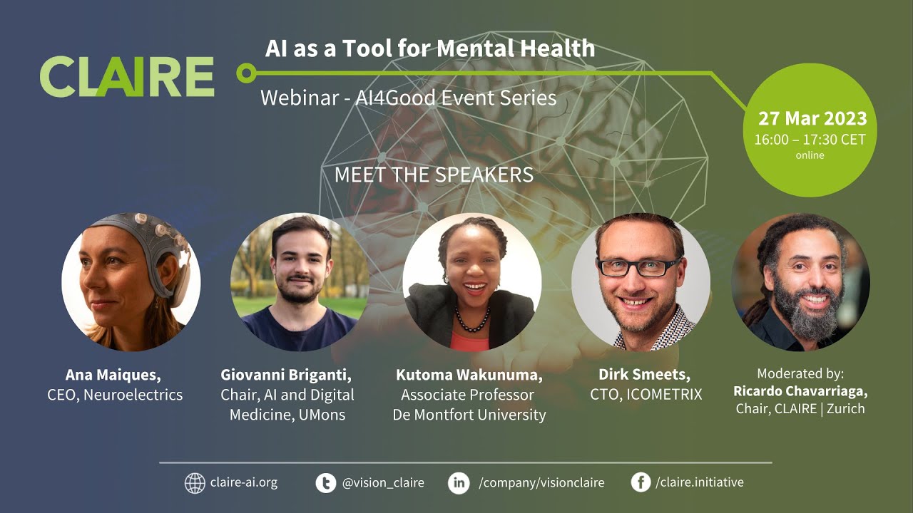 CLAIRE for Good | AI as a Tool for Mental Health | European AI Week ...