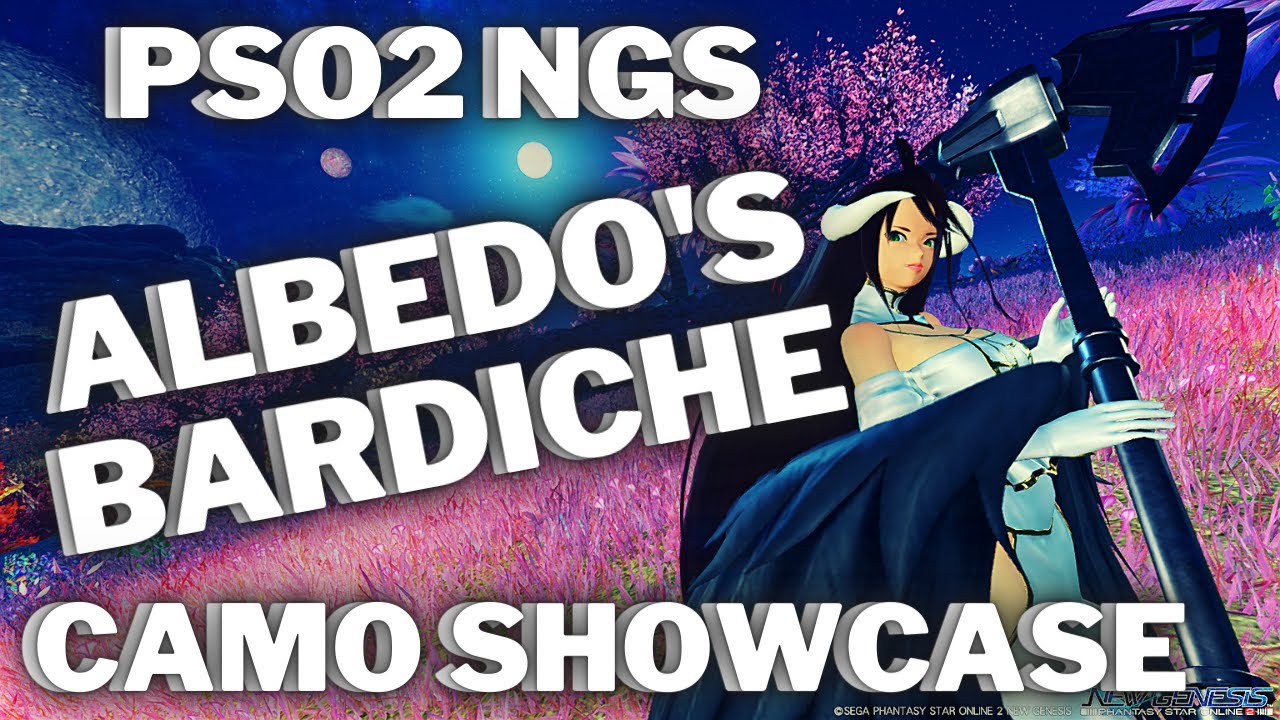 PSO2 NGS * Albedo's Bardiche Camo Showcase Overlord Styles - YouTube