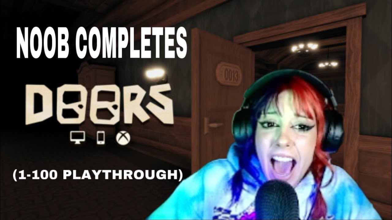 NOOB COMPLETES DOORS (DOORS FULL PLAY THROUGH 1-100) - YouTube