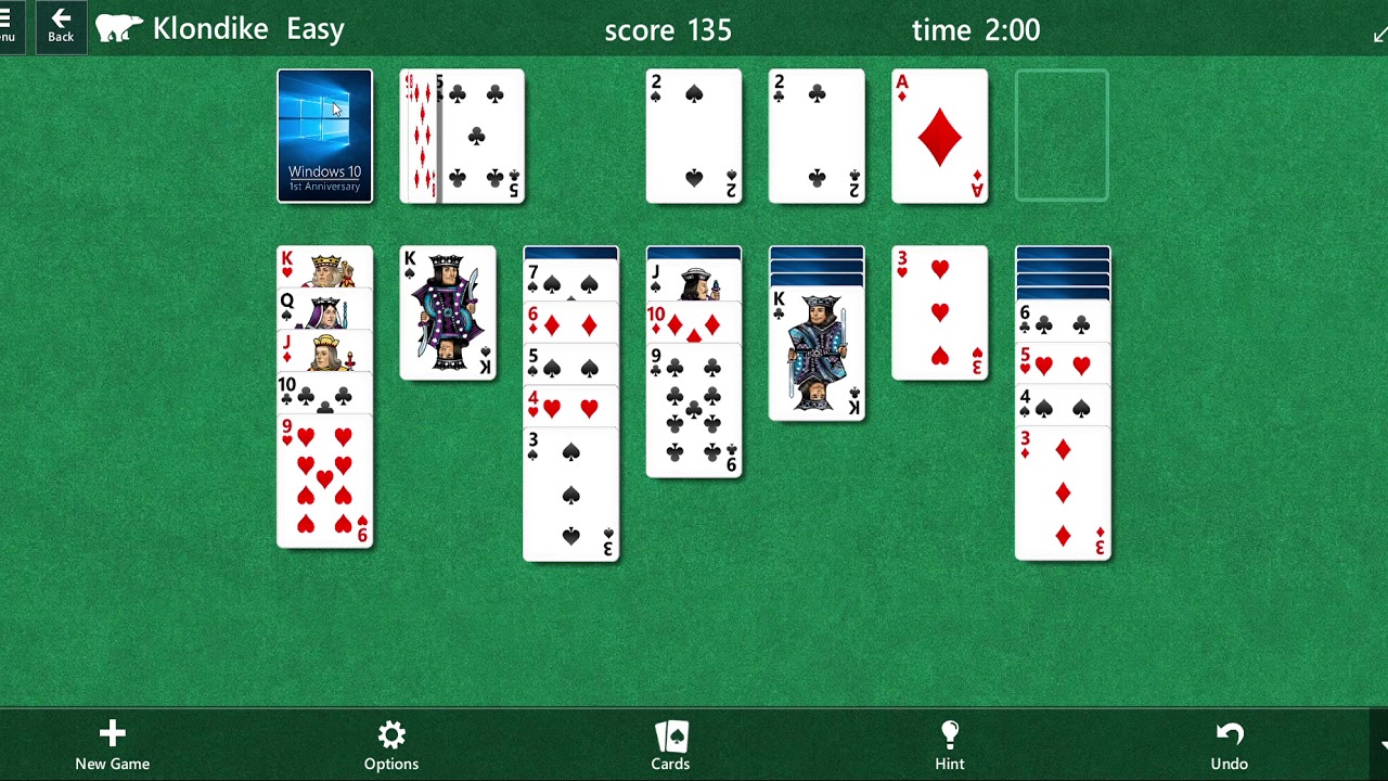 Solitaire -classic Klondike - Easy level - YouTube