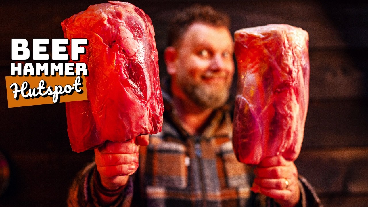 BEEF HAMMER op de BBQ met hutspot! - YouTube
