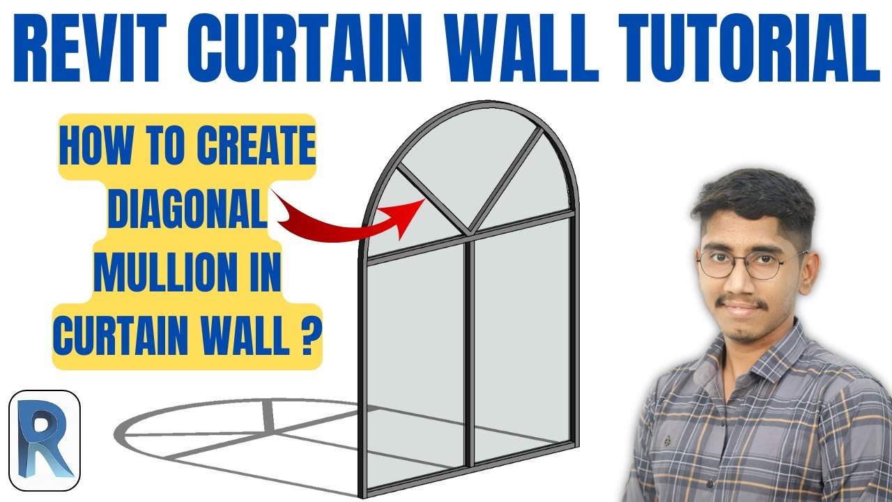 How to Create Diagonal Mullion in Curtain Wall | Revit Curtain Wall ...
