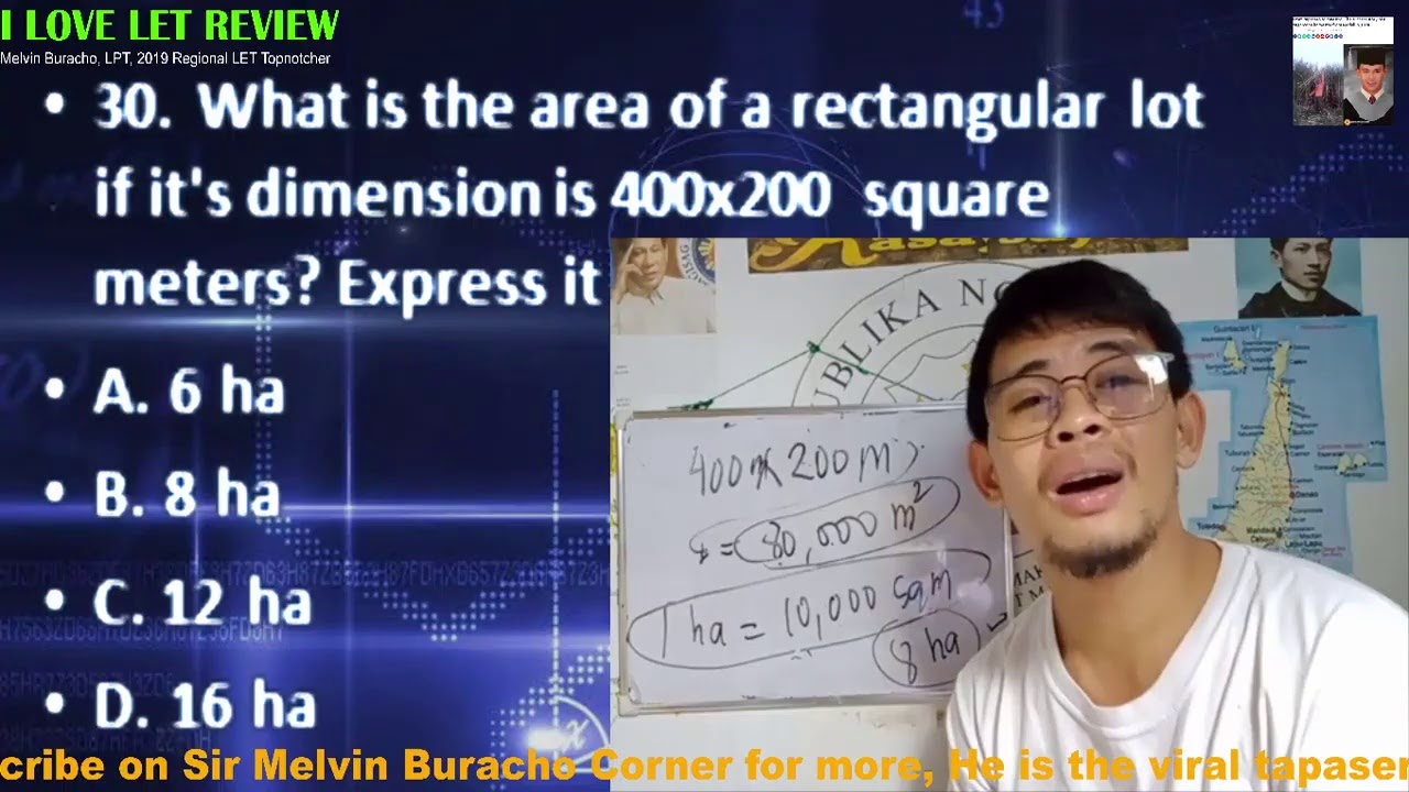 SURE LET REVIEW QUESTIONS GENERAL EDUCATION- MATH ANSWERS - YouTube