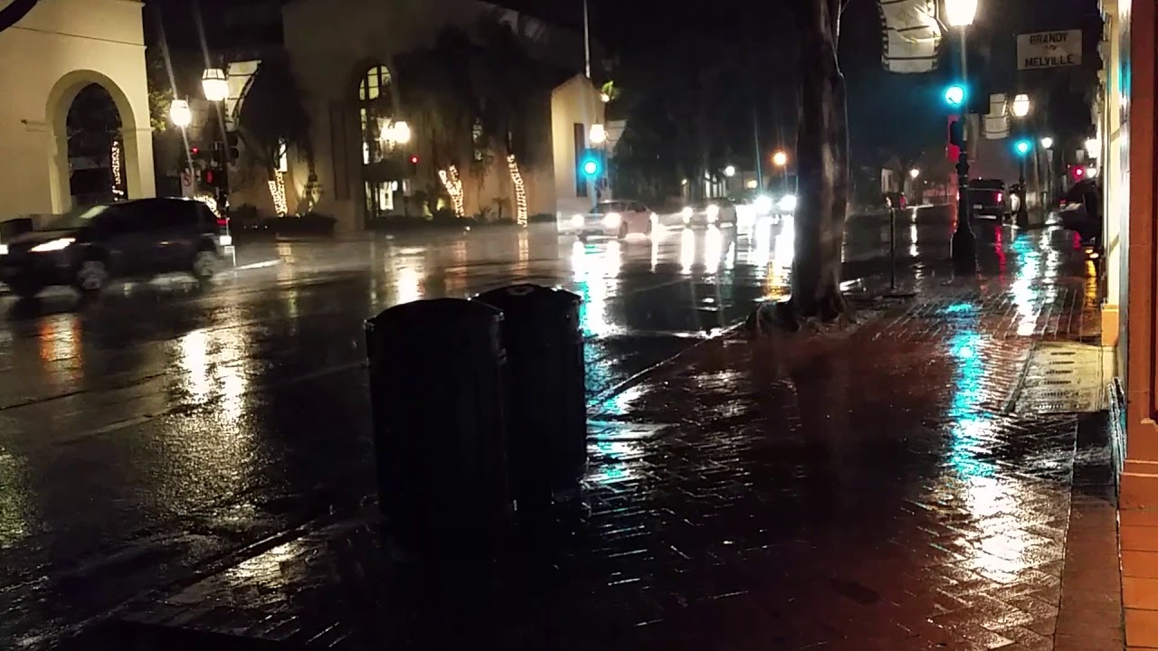 Raining Santa Barbara California has happened every time I came. - YouTube