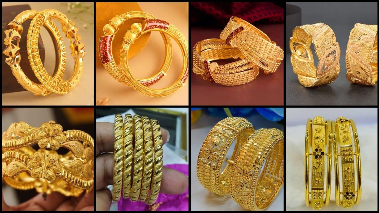 Latest Bridal Gold Bangles Design | 22k Gold Bengali Bridal Bangles ...
