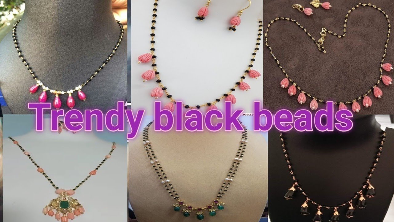 Trendy black beads collection // nallapusalu new model - YouTube
