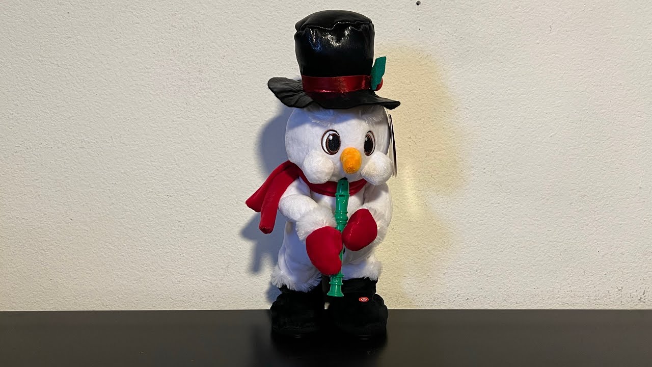 Gemmy Christmas 2024 Animated Plush (Recorder Playing Snowman) - YouTube