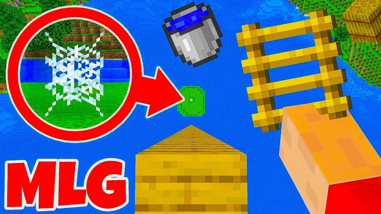 BEST BLOCK TO DO MLG IN MINECRAFT | FROM 100 BLOCK HEIGHT #minecraftpe ...