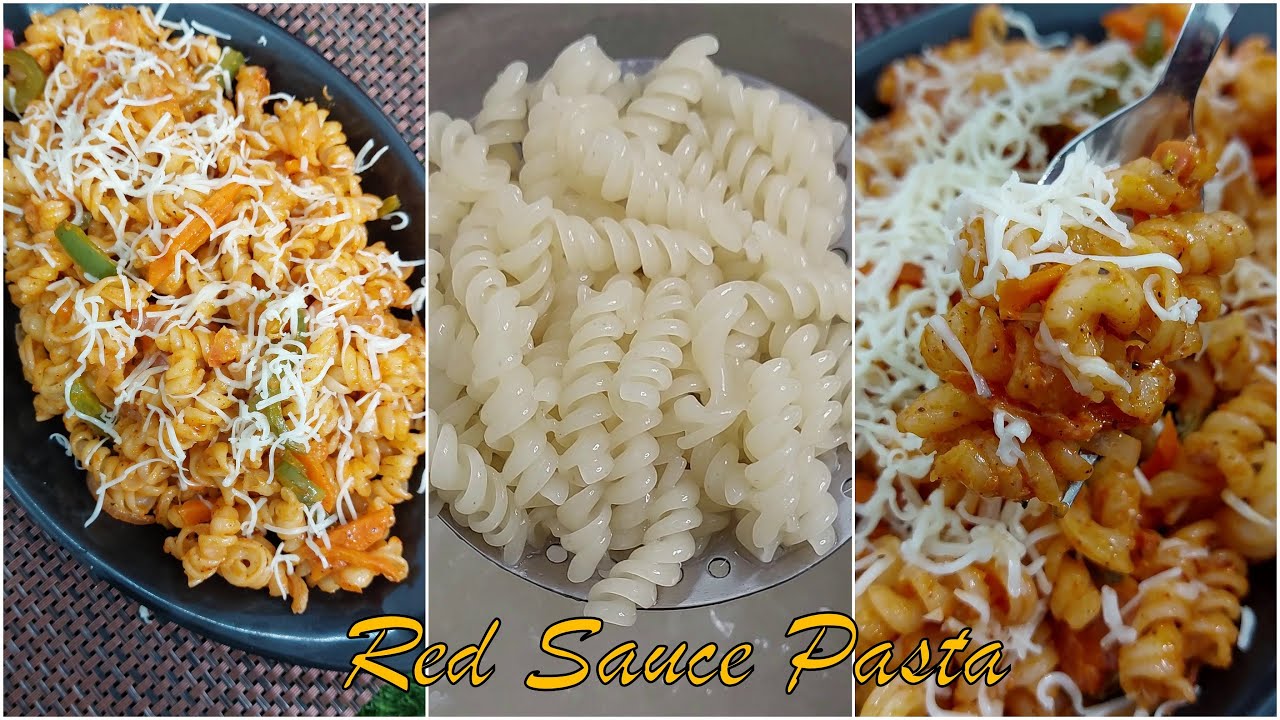 Cafe Style Cheesy Red Sauce Pasta Recipe - YouTube