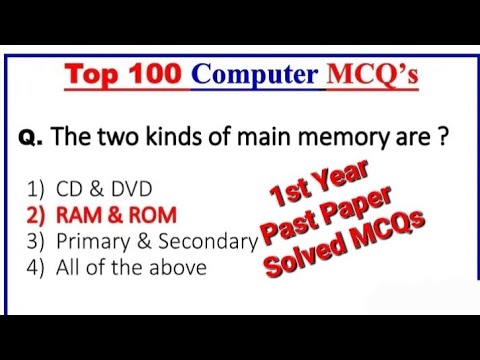 1st Year Computer Past Papers Solved MCQs - YouTube