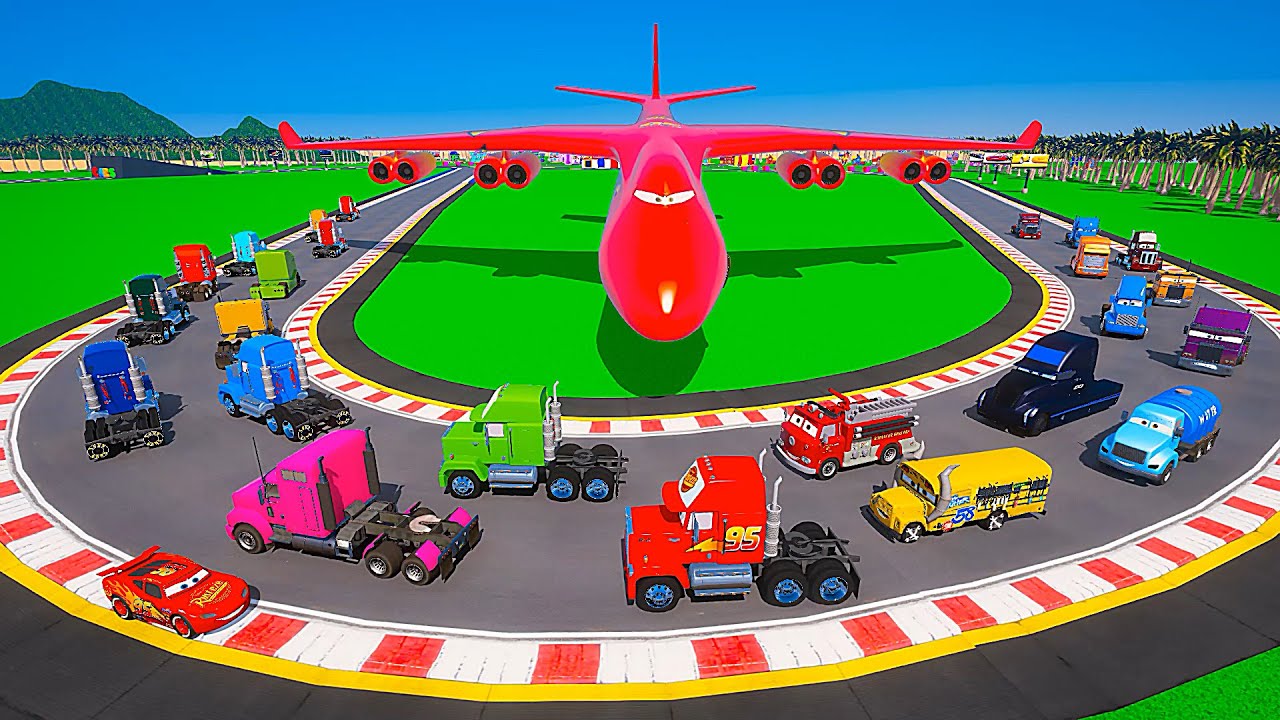 Race Crazy Cars Trucks - Mack Gale Beaufort Mr Drippy McQueen Miss ...