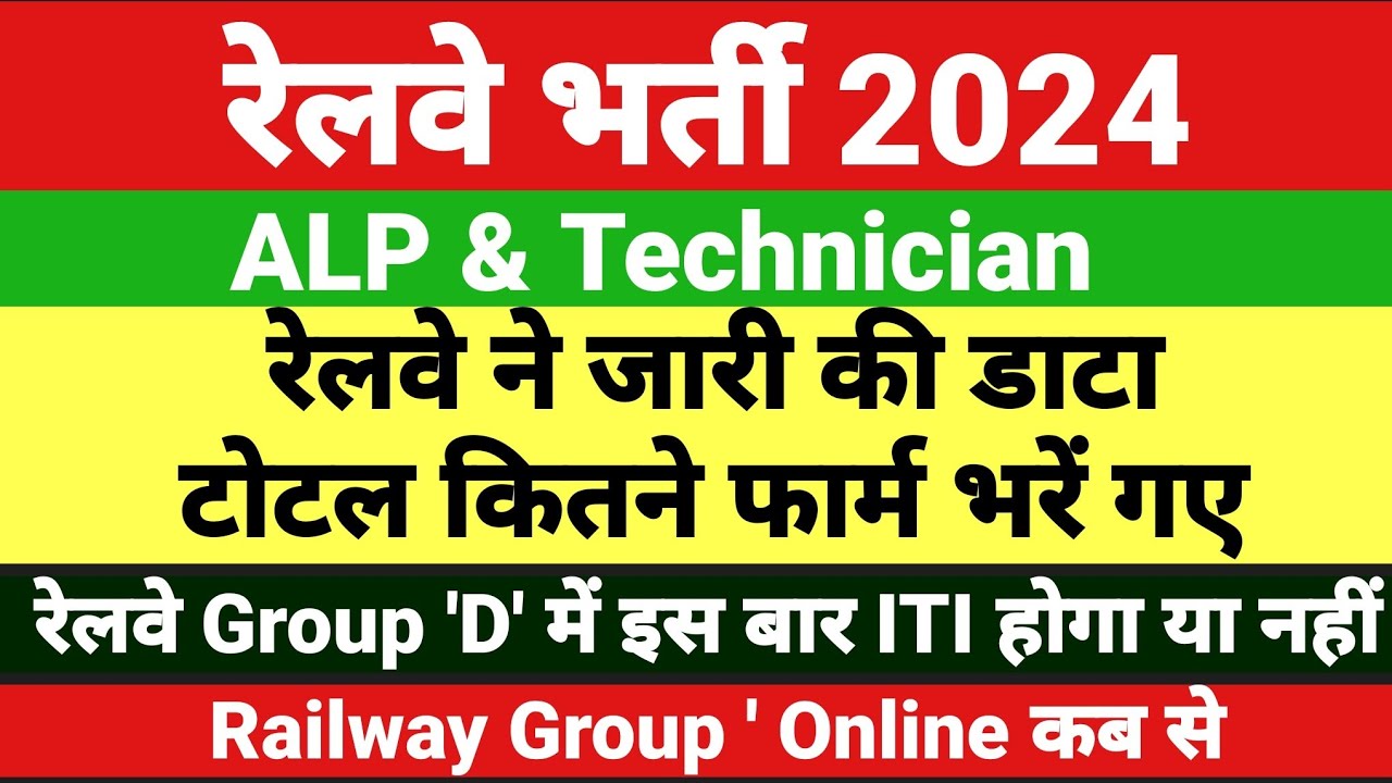 Railway alp total form fill up/technician me kitne form bhare gaye ...