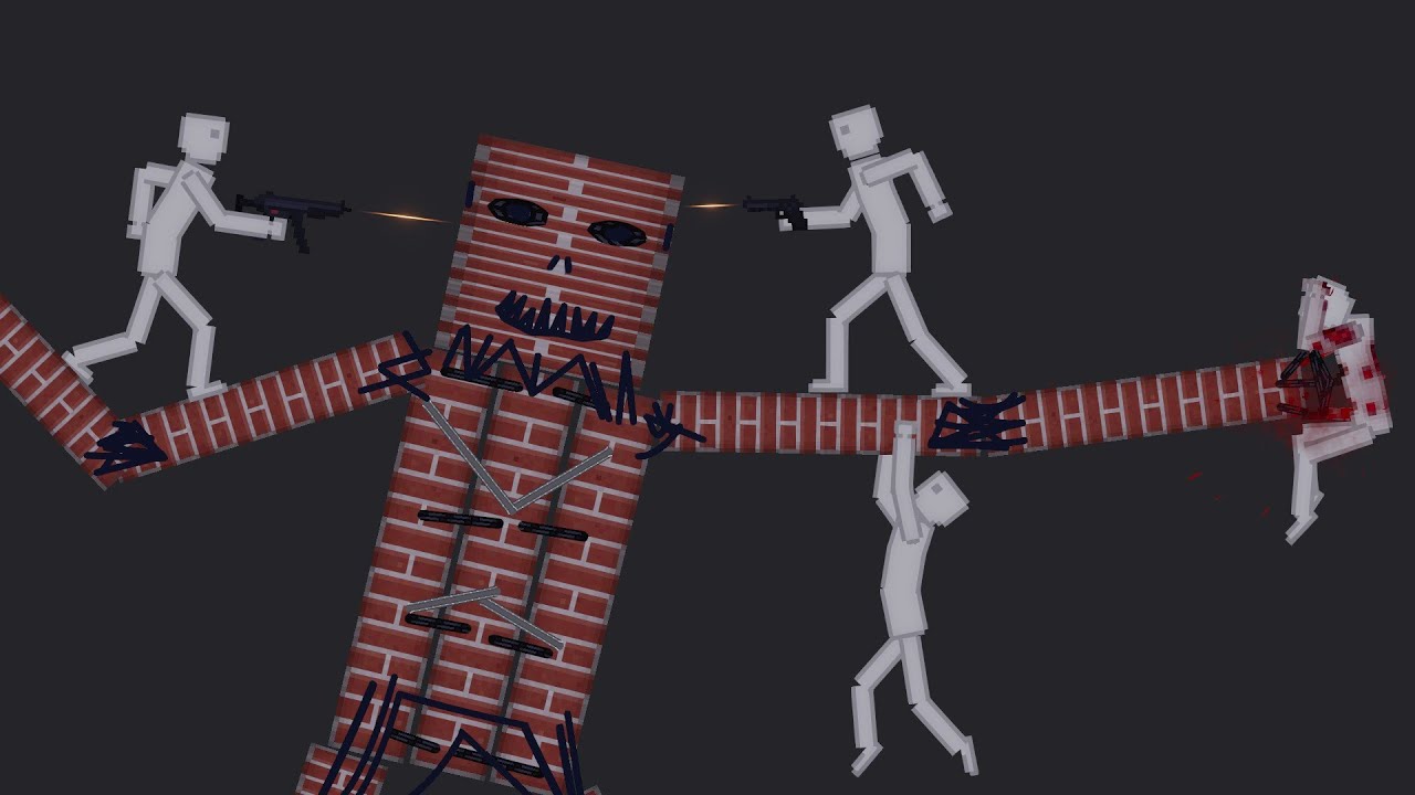 The Brick Golems Attack In People Playground - YouTube
