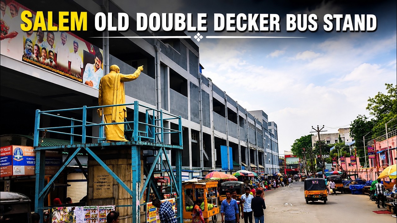 Modern Salem Old Bus Stand Tour 🚌| Modern Double Decker Facility ...