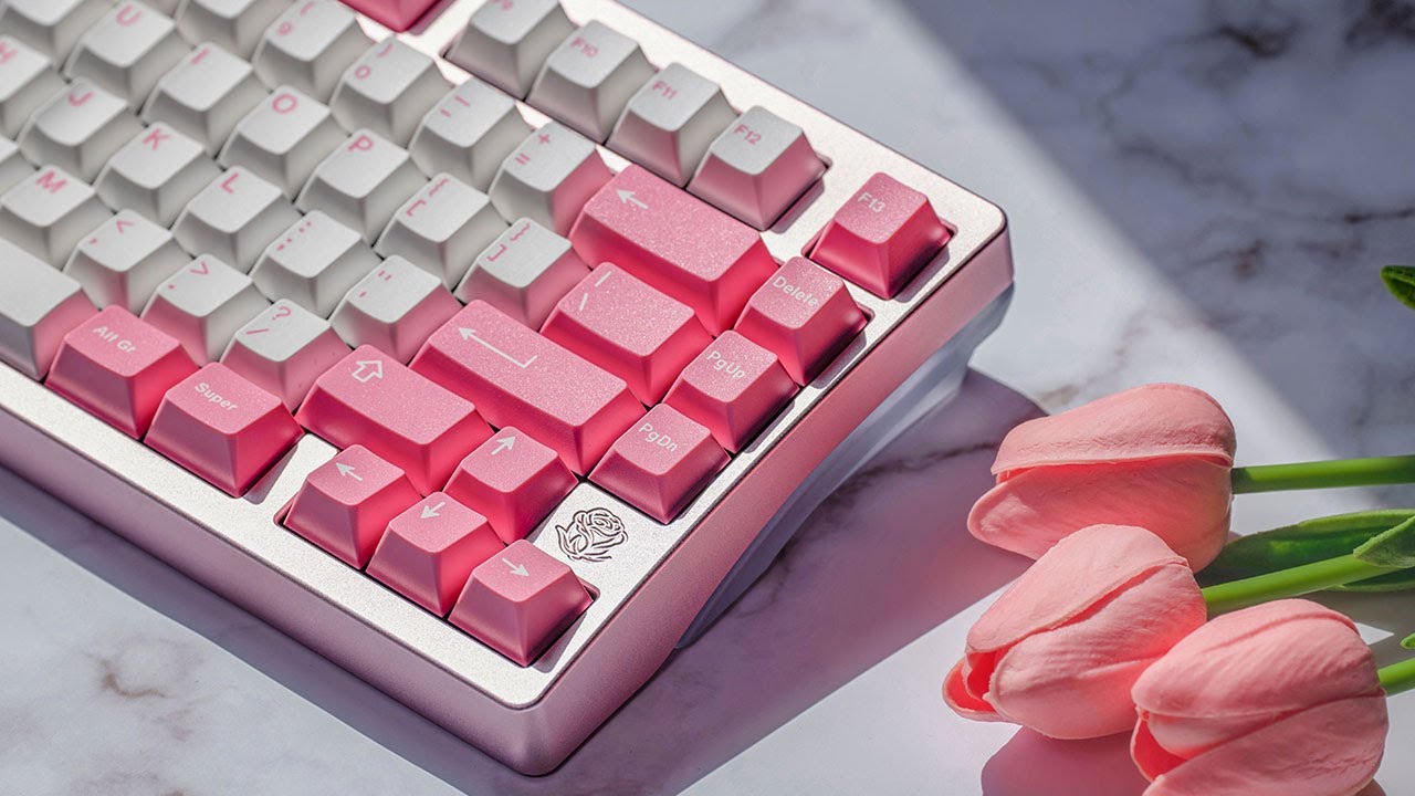 장미 대신 키보드 선물, PC ROSE 75(A keyboard gift instead of roses) - YouTube