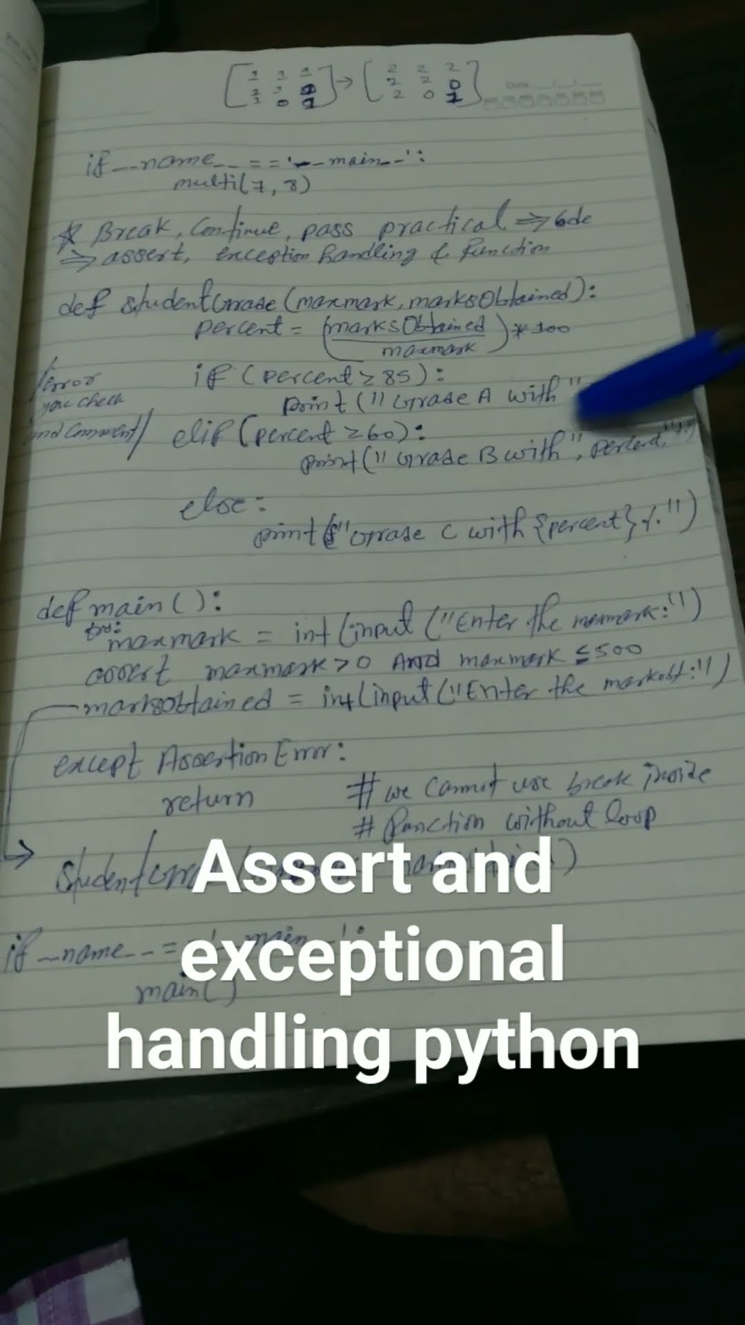 Part 1 Assert And Exceptional Handling Ai Python Coding Coder Youtube 6551