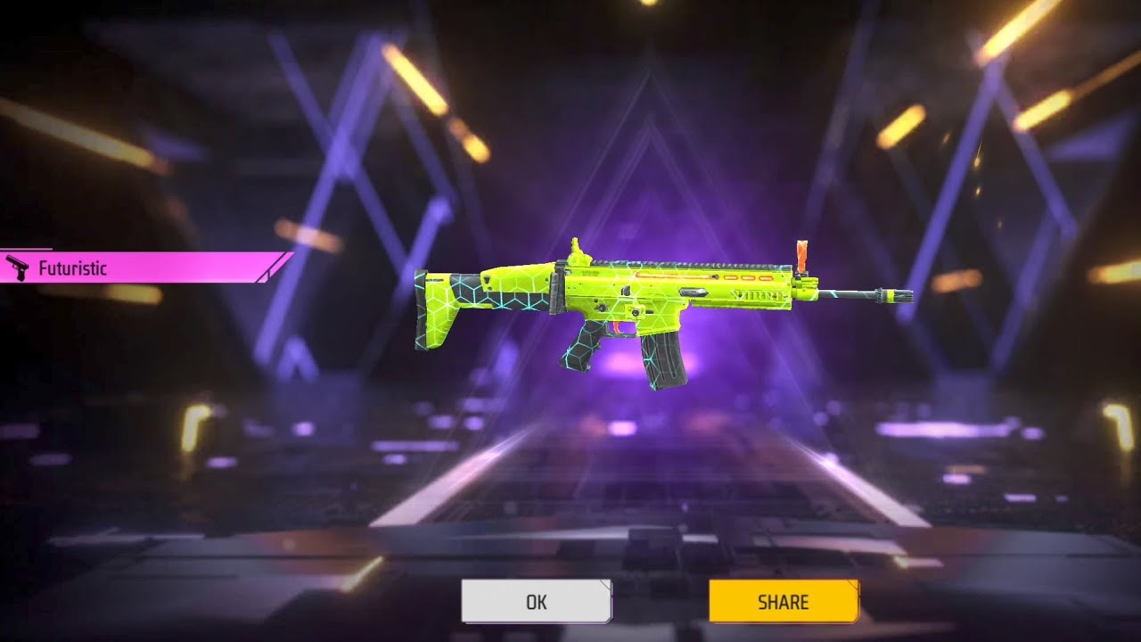 I got the Most Rare Futuristic Scar Skin in Free Fire Pakistan Server ...