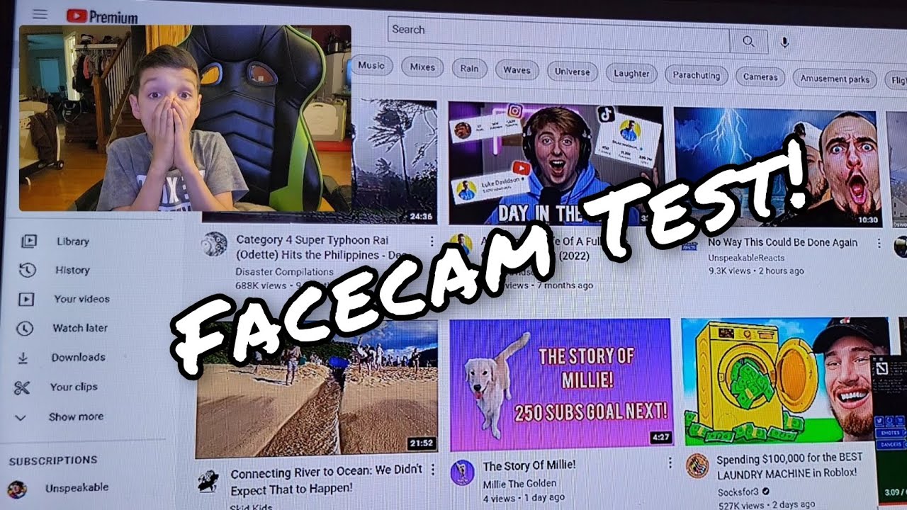 FACECAM TEST! - YouTube