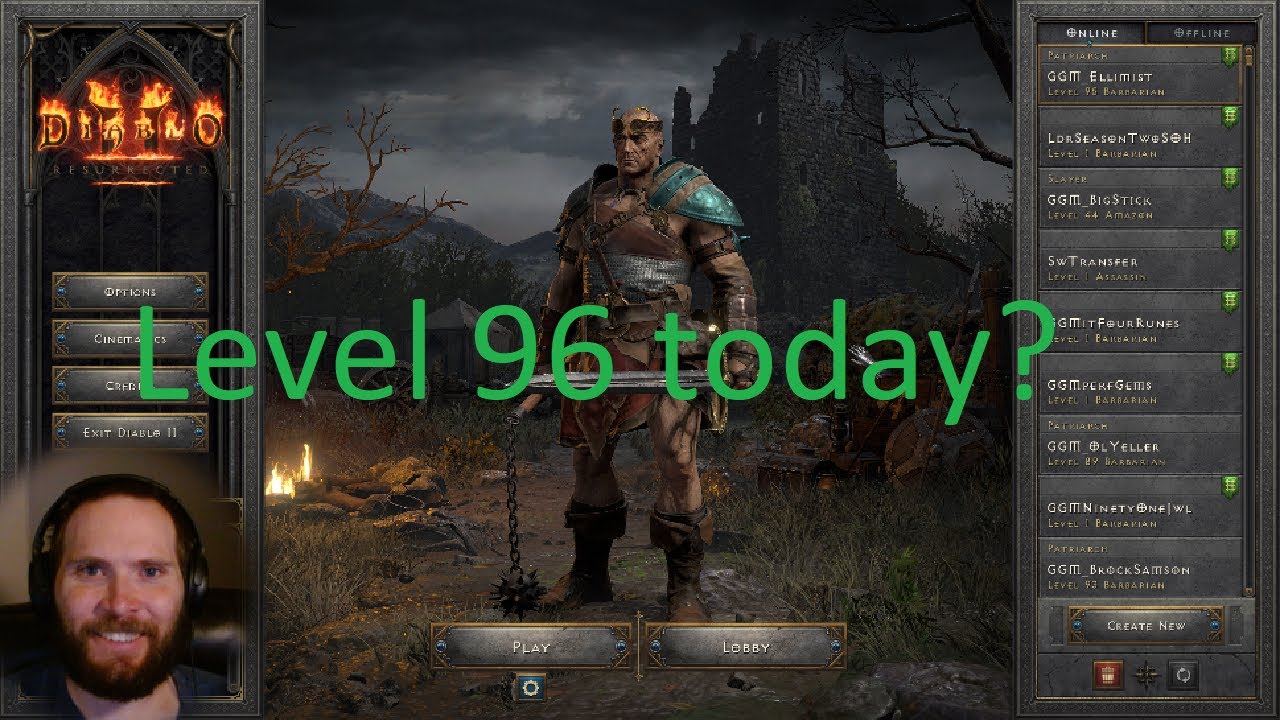 D2R Ladder S2 - Level 96 today? (and continue Spearzon Playthrough ...