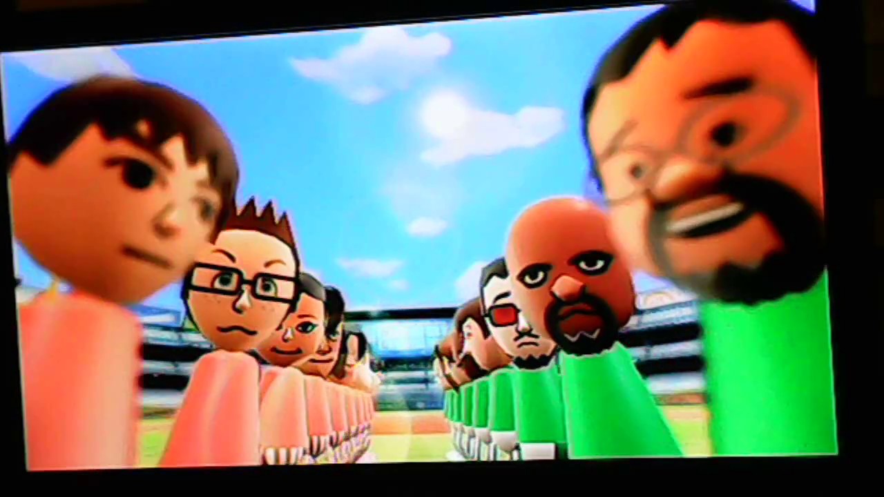 Mii Baseball Team vs Computer Team - YouTube
