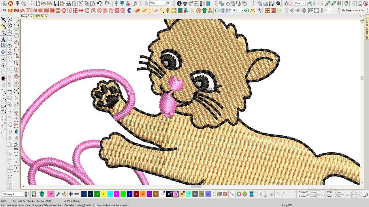 Abstract Cat Embroidery logo - YouTube
