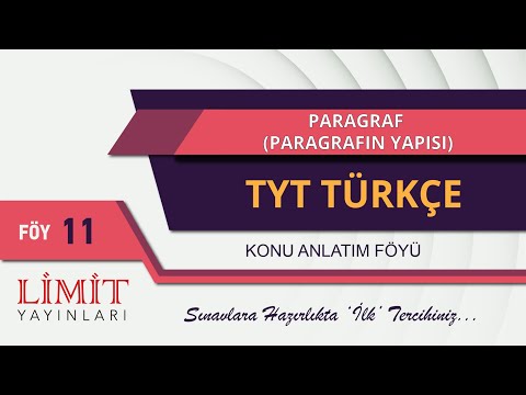 TYT Türkçe Konu Anlatımı: Paragraf (Paragrafın Yapısı)