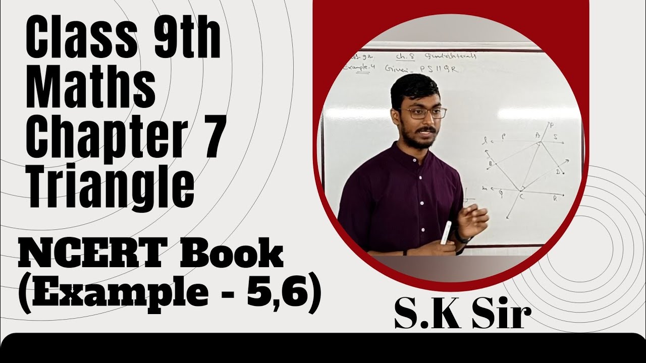 maths class 9th || Chapter 7 Triangles || ncert book Example = 5,6 || # ...