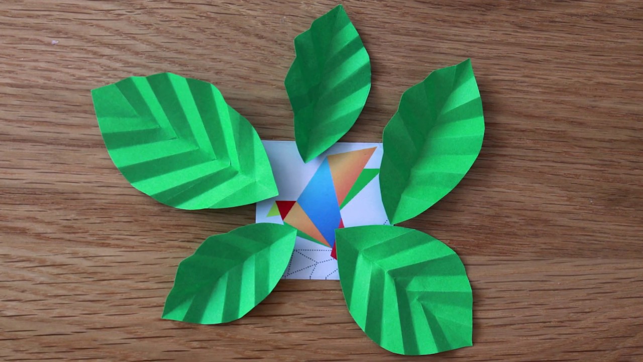 A small fresh origami with leaf elements, and a folding method for leaf ...