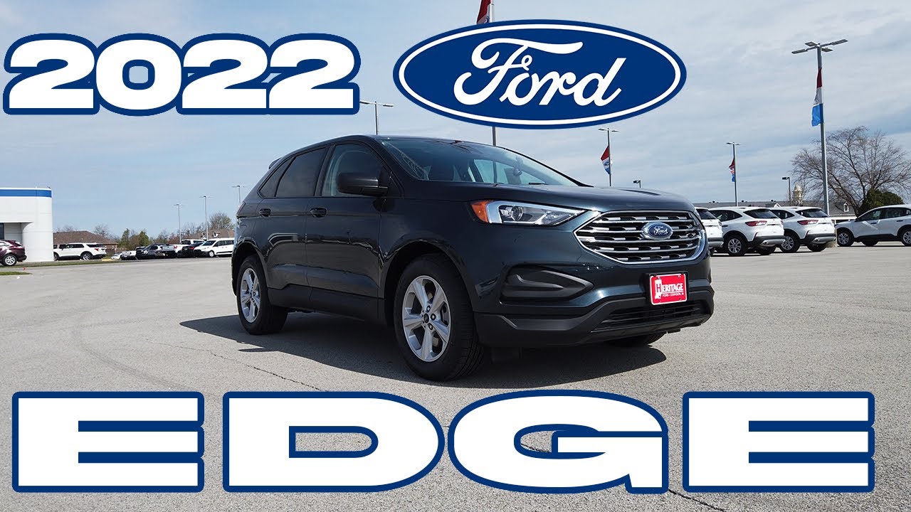 2022 Ford Edge SE AWD Review in Stone Blue Metallic – Walk Around and ...