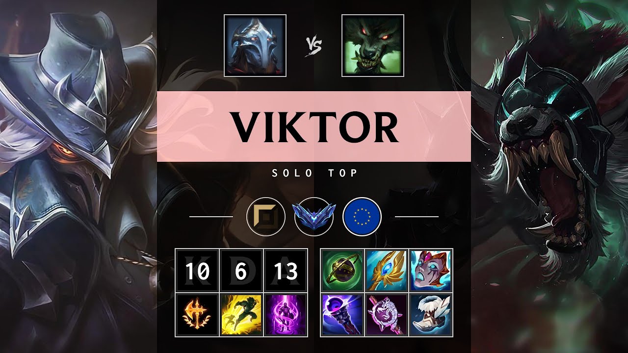 Viktor Top vs Warwick: Dominating - EUW Diamond Patch 14.24 - YouTube
