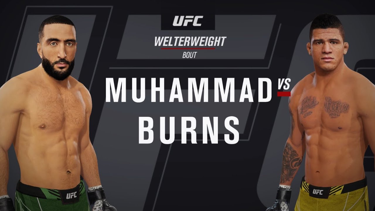 UFC 288 Muhammad vs Burns WW Co Main Event Fight Simulation 🇺🇸🇧🇷👊🎮 ...