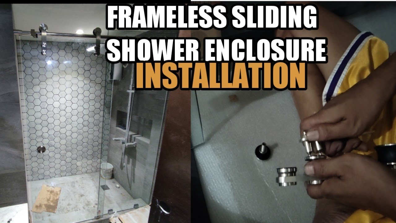 FRAMELESS SLIDING SHOWER ENCLOSURE - YouTube