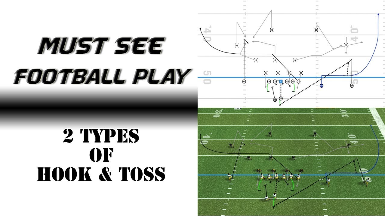 American Football Special Play - 2 types of Hook & Toss - YouTube