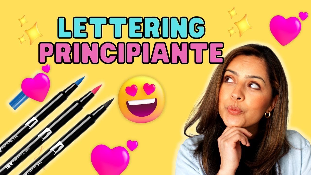 LETTERING para PRINCIPIANTES 🏼 Tu primer ejercicio (1/6) - YouTube