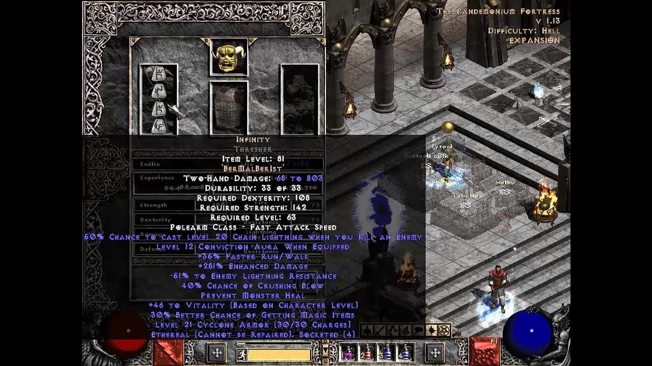 PlugY Diablo 2: Infinity done, trial in a Players 8 Diablo run - YouTube
