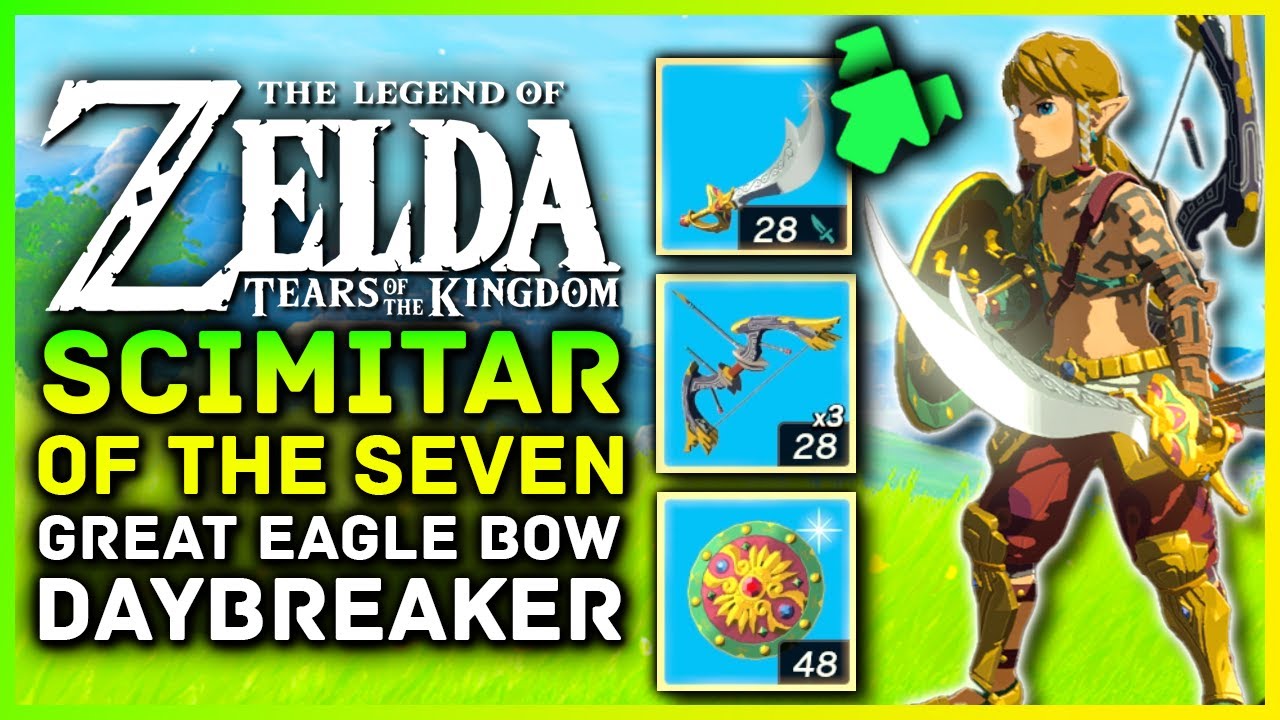 Zelda Tears Of The Kingdom - How To Get Scimitar Of The Seven, Great Eagle Bow & Daybreaker ...