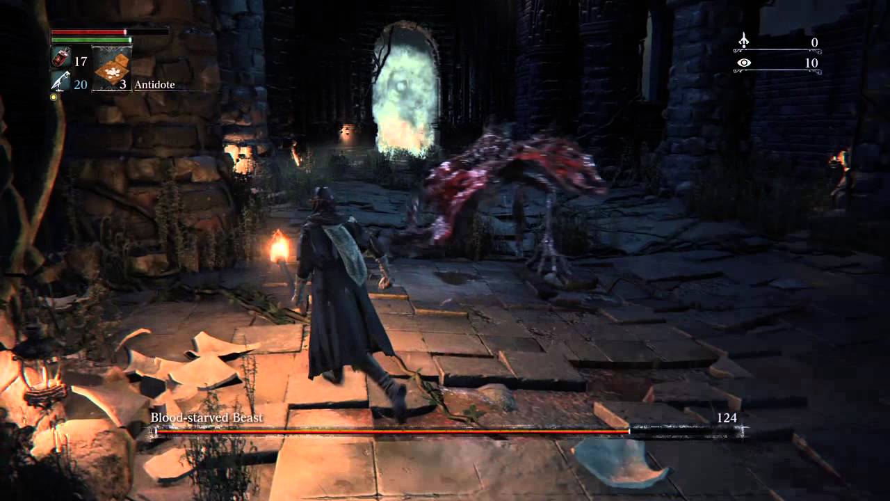 Bloodborne: 3rd Boss Killed - Blood Starved Beast - YouTube